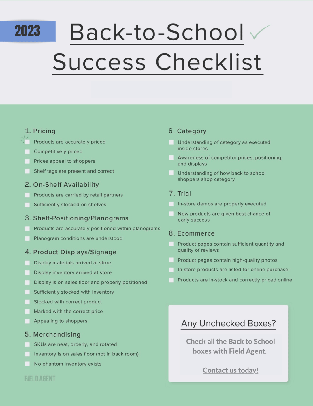BTS Checklist 2023