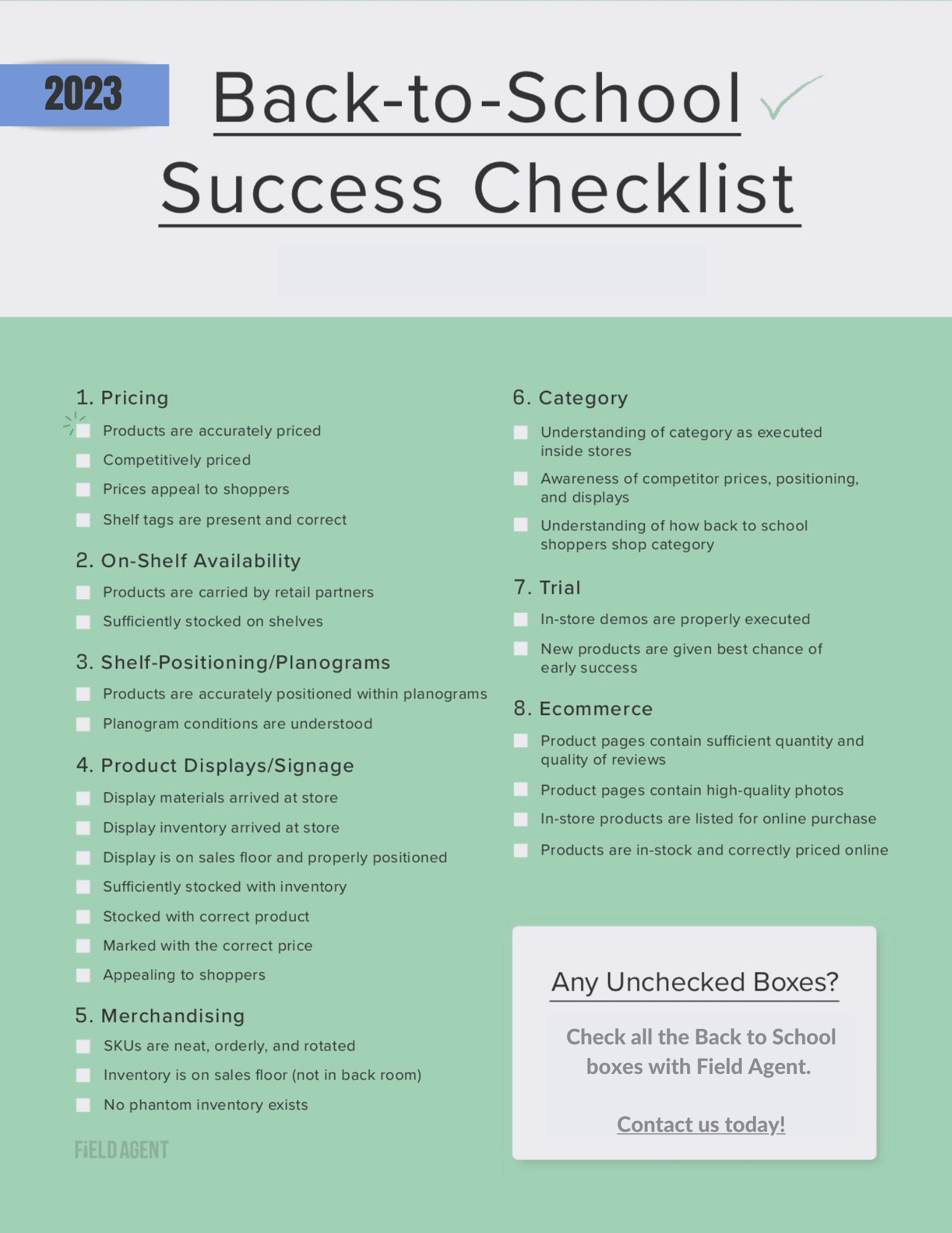 BTS Checklist 2023
